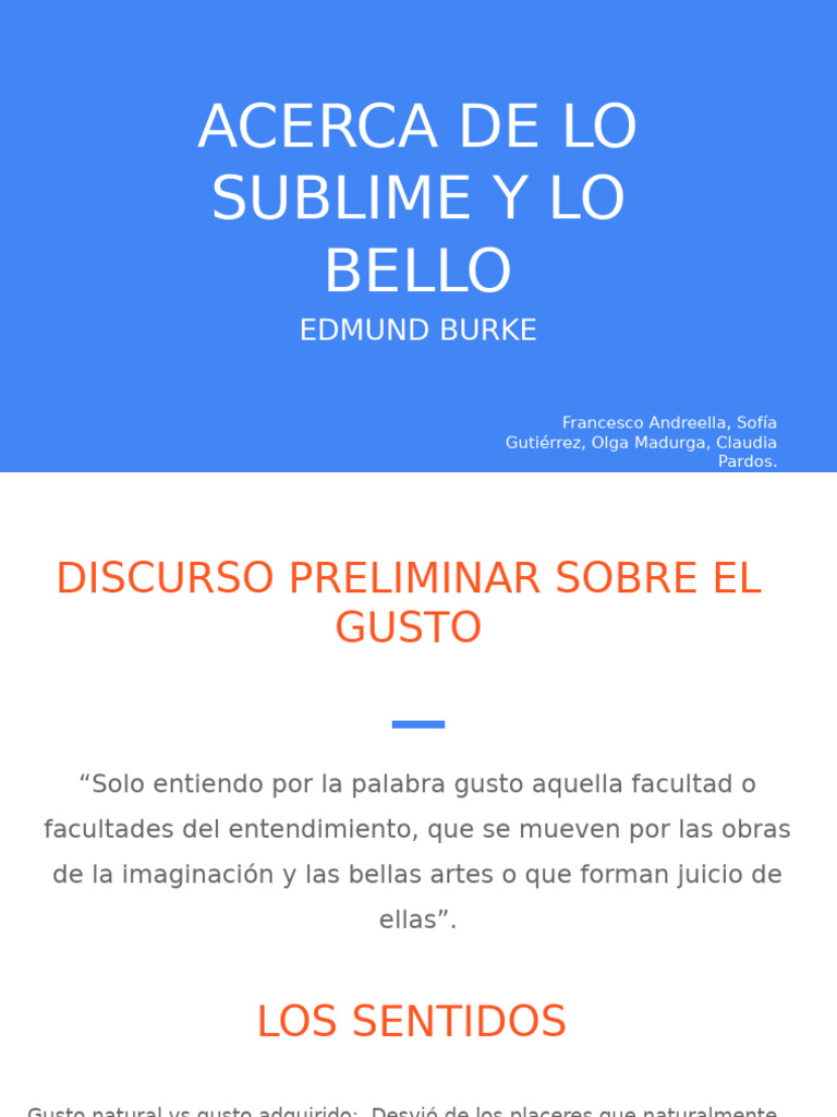 Lo Sublime y Lo Bello en Burke | PDF