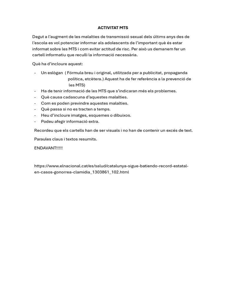 Exercici ACTIVITAT MTS | PDF