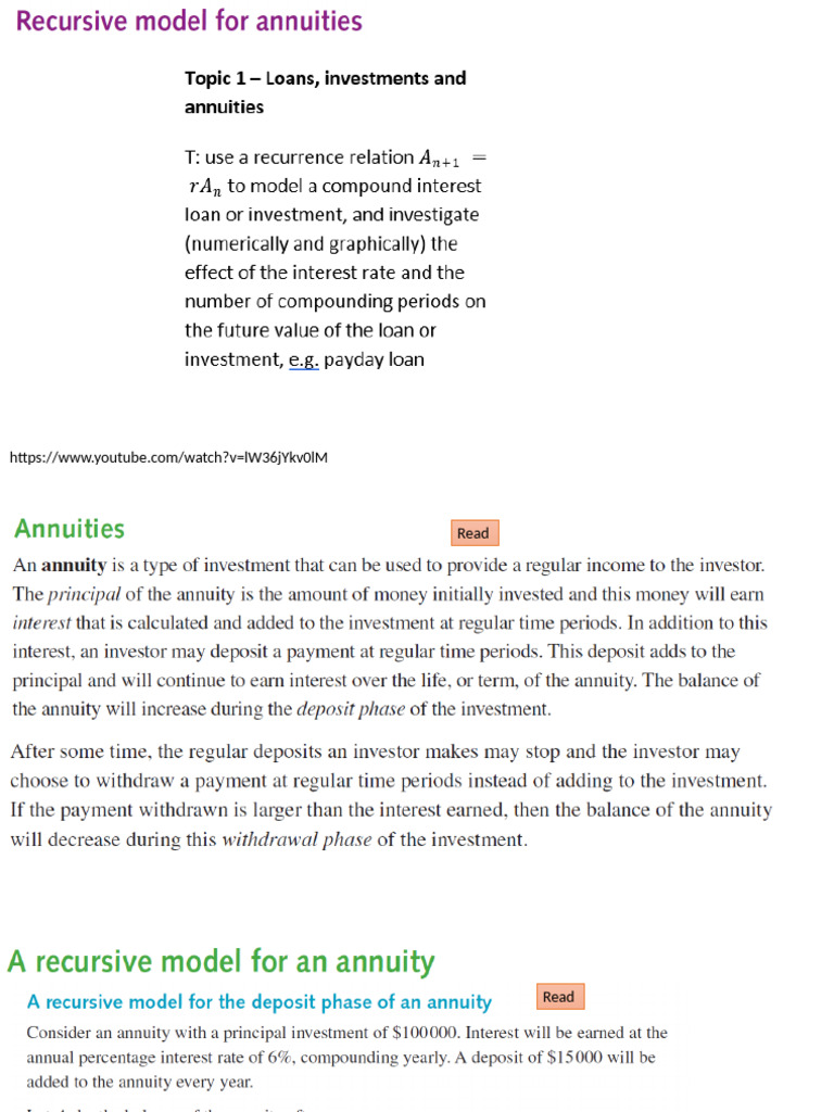 W2L1 Annuities | PDF