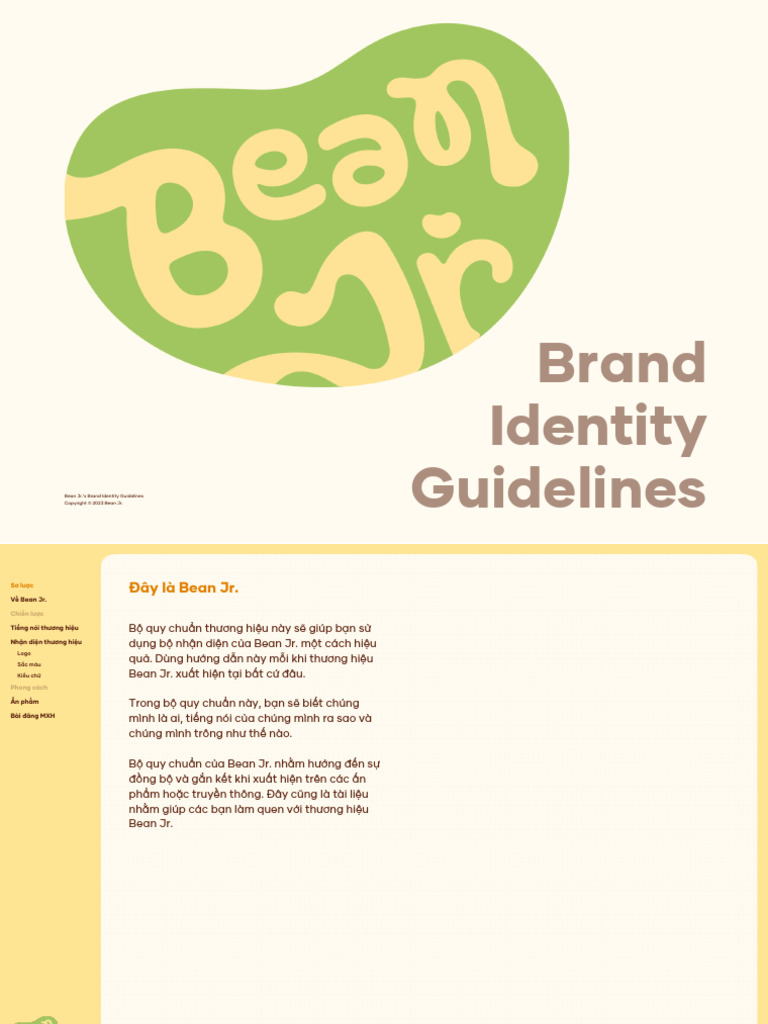 Bean Jr. Brand Identity Guidelines | PDF