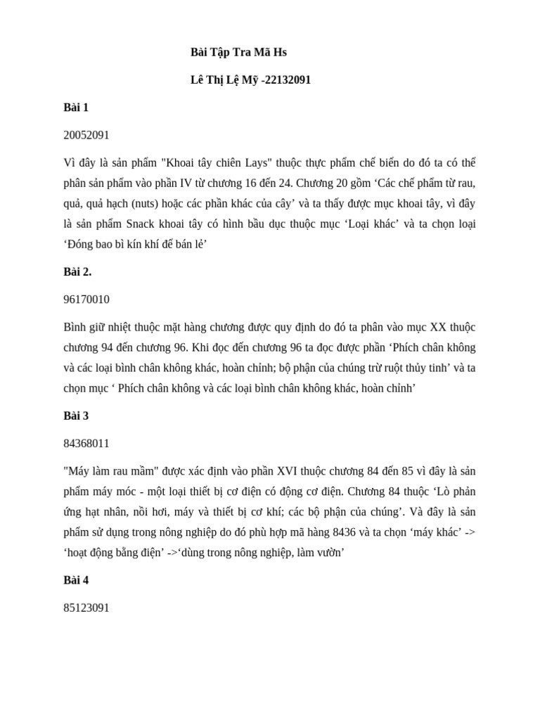 ĐỀ -BTHS CODE | PDF