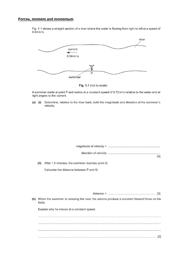 IGCSE Physics Forces & Momentum WKT | PDF