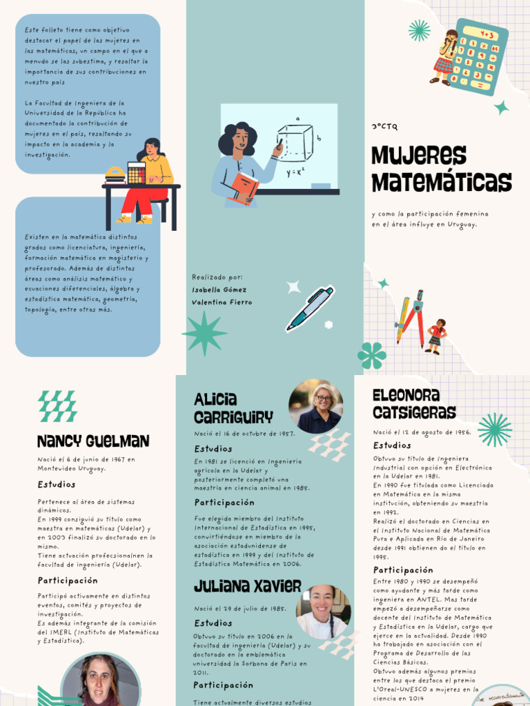 Folleto Tríptico Proyecto Educativo Infantil Collage Ilustrado Turquesa ...