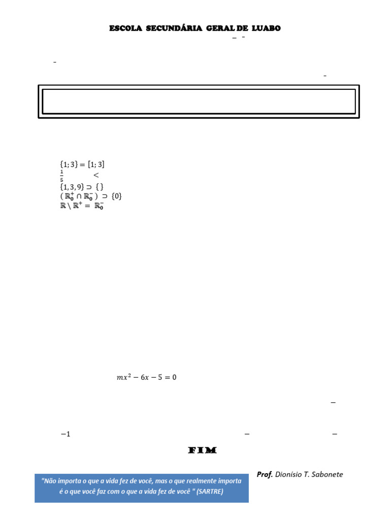 AT Matematica 10 2025 Luabo | PDF