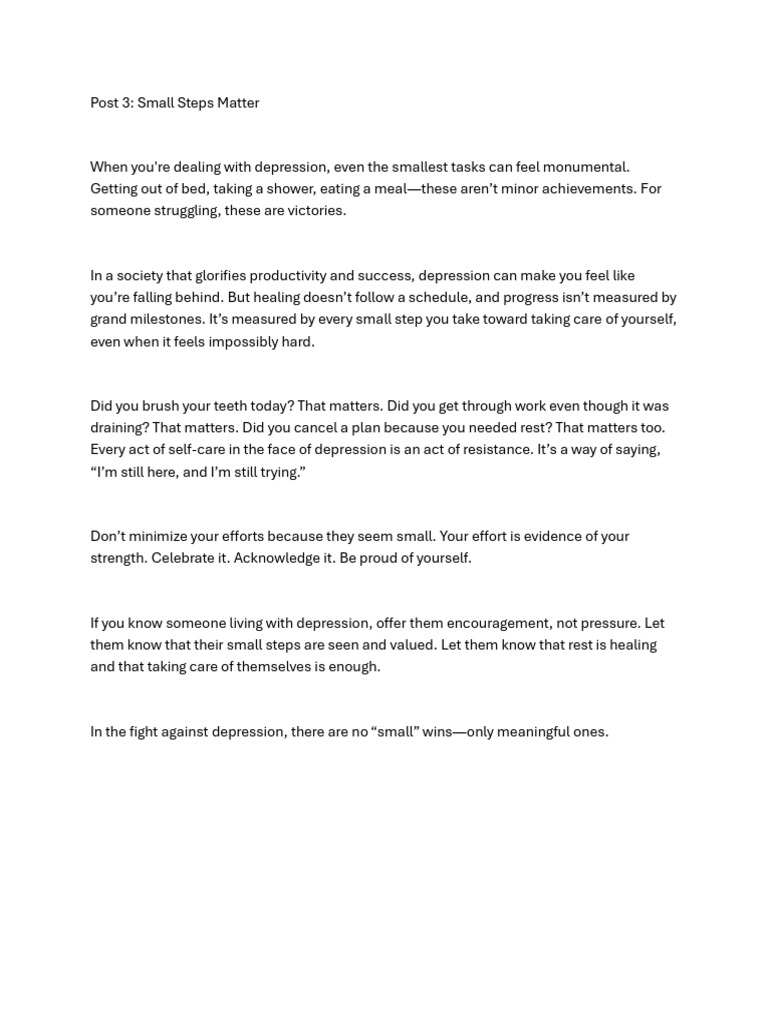 Small Steps Matter | PDF