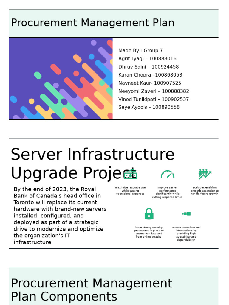 Procurement Management Plan | PDF | Procurement | Business
