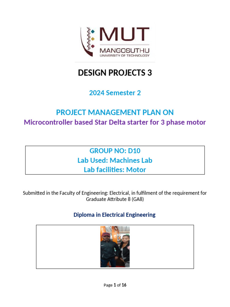 d10 Project Management Plan | PDF | Relay | Reliability Engineering