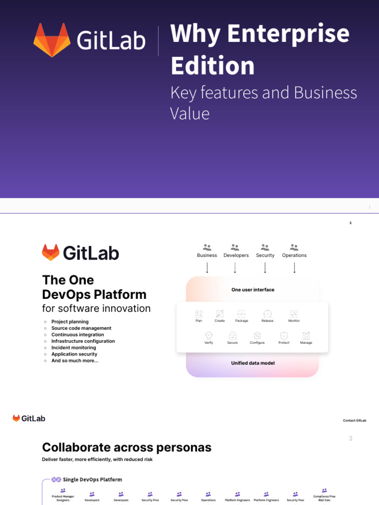 Why GitLab Enterprise | PDF | Replication (Computing) | Cloud Computing