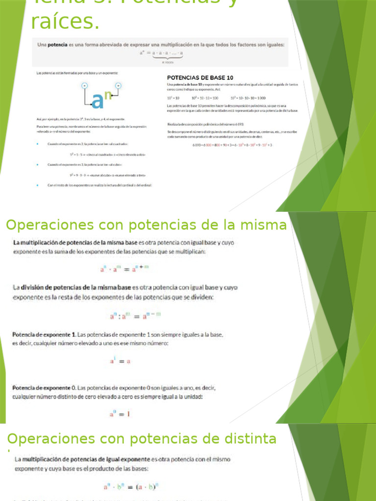 Tema 2. Potencias 2425 | PDF