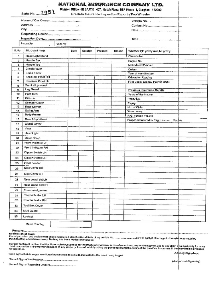 Pre-Inspection Report Format | PDF