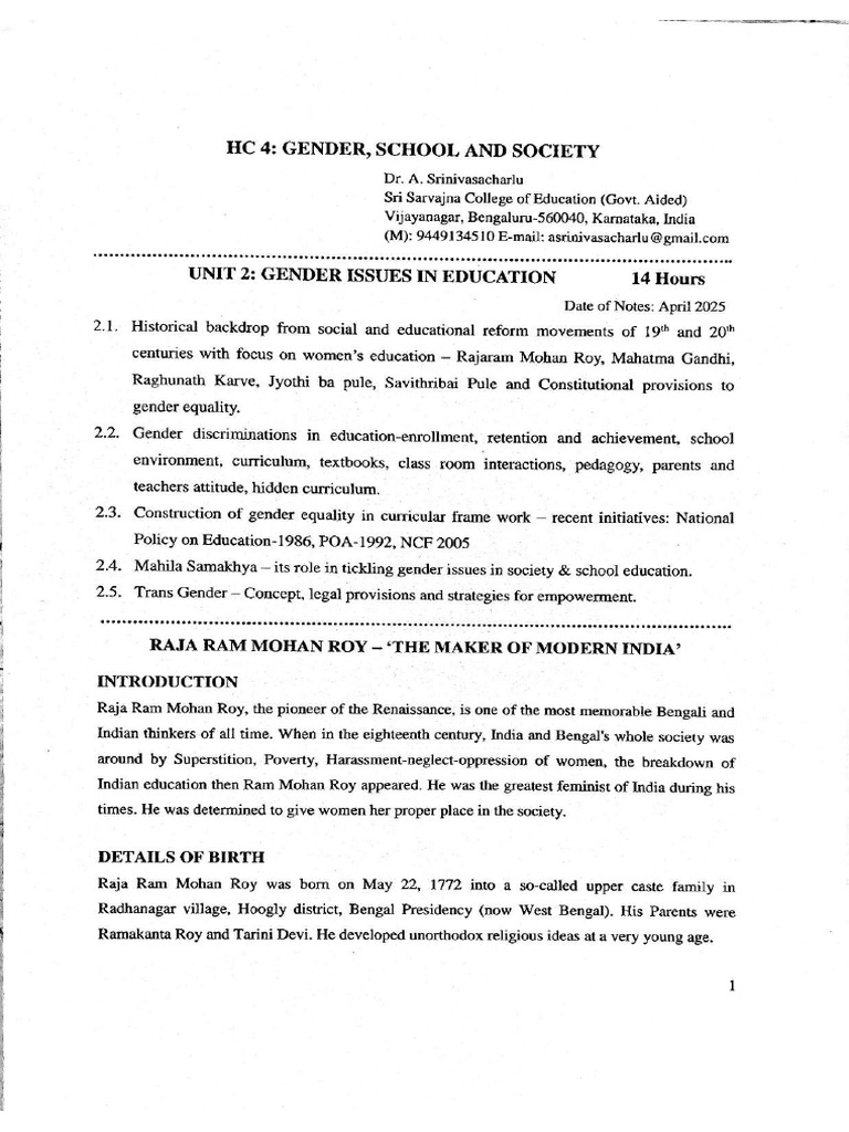 Revised Notes of GSS | PDF