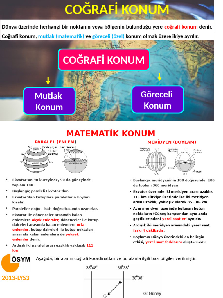 Coğrafi K. Ve Yerl Saat Ç.S. | PDF