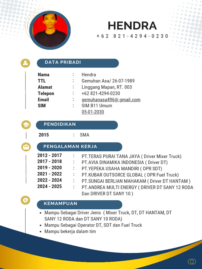 CV Hendra 2 | PDF