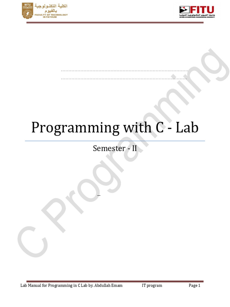 Lab Week3&4 Abdullah Emam-1-26 | PDF | Computing | Computer Science