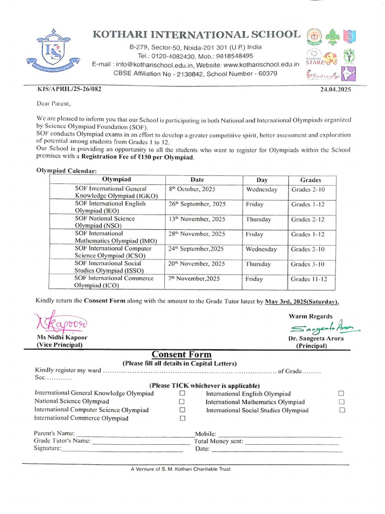 Sof Circular (2025-26) | PDF