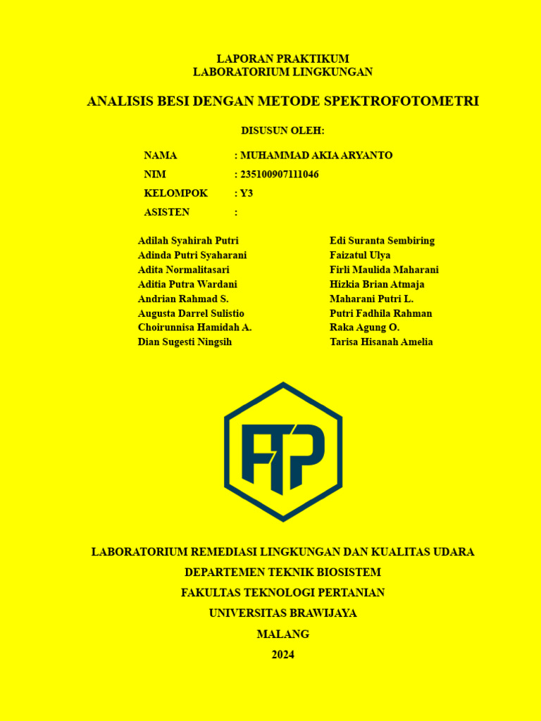 Analisis Besi Dengan Metode Spektrofotometri | PDF