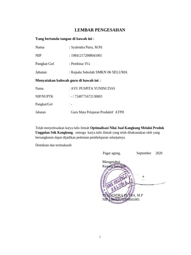 Kata Pengantar Karya Ilmiah | PDF