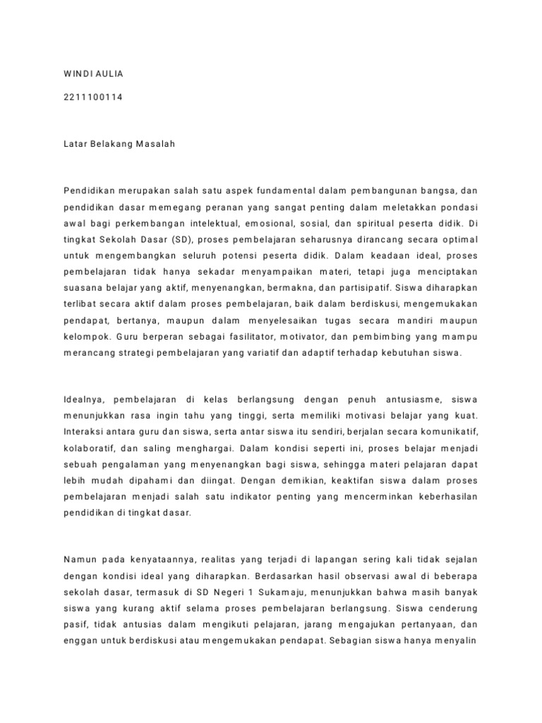 Windi Aulia (Latar Belakang) | PDF | Religious Philosophical Concepts