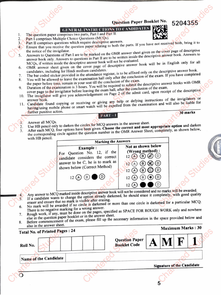 CA Final Audit MCQ Question Paper For May 25 | PDF | Audit | Multiple ...