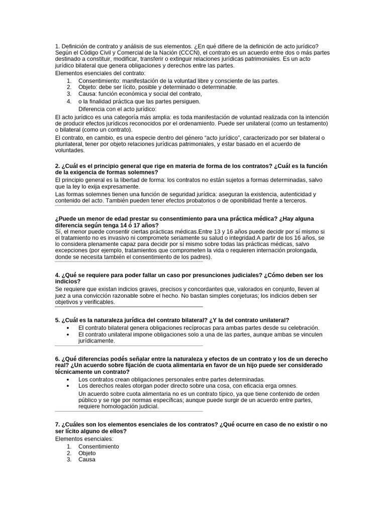 Guía de Estudio sobre Contratos 2024 | PDF | Ley común | Derecho privado