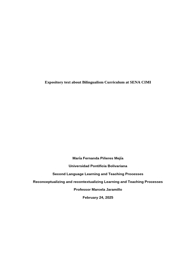 Expository Text Maria Piñeres | PDF | Human Communication | Education Theory