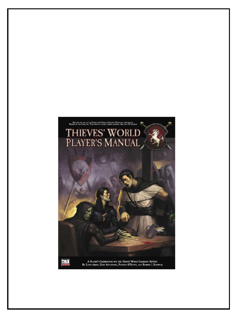 Thieves World Players Manual Thieves World D20 35 Roleplaying Lynn ...