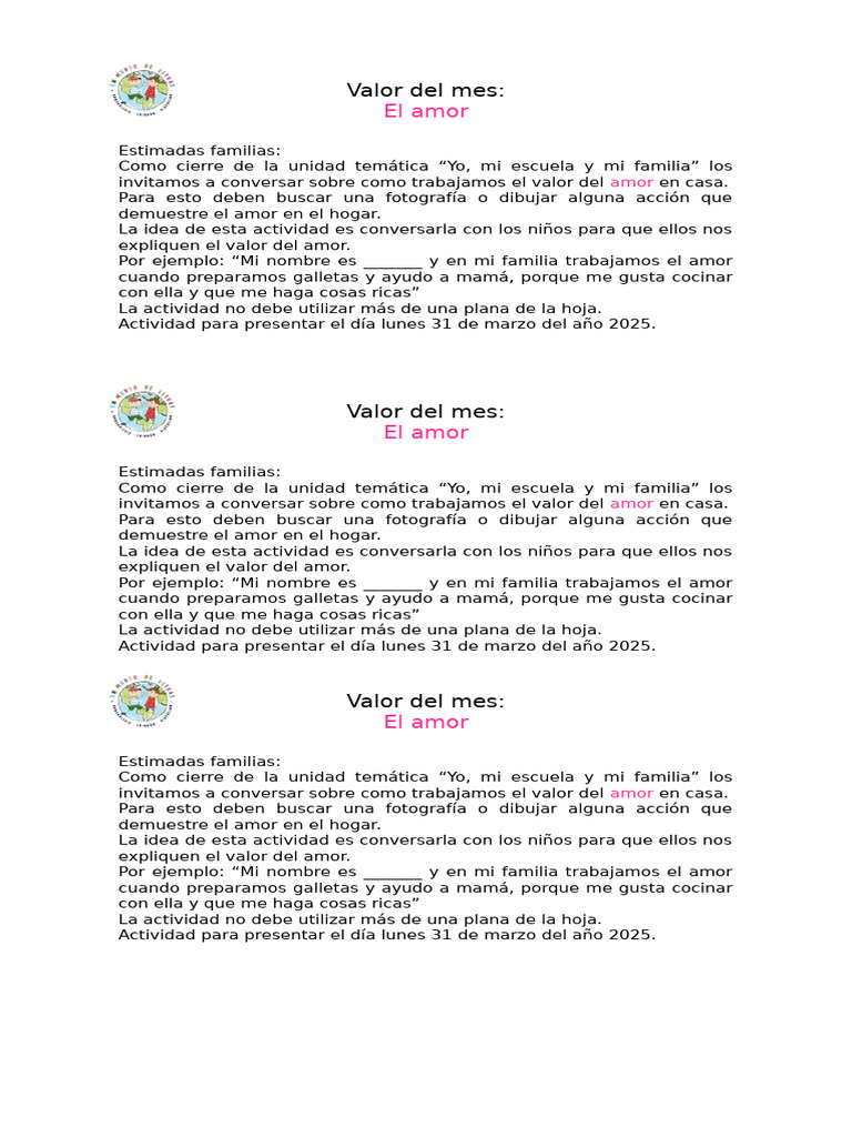 Valor Del Mes Marzo | PDF