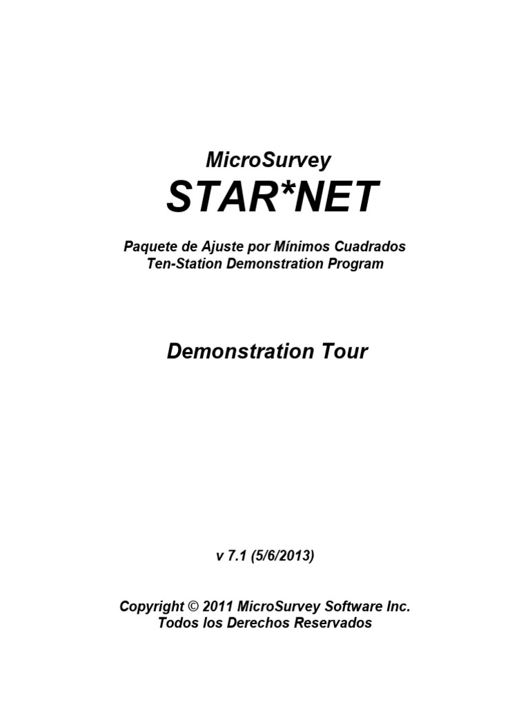 MicroSurvey-StarNet-7-DemoTour | PDF | Software | Programa de computadora