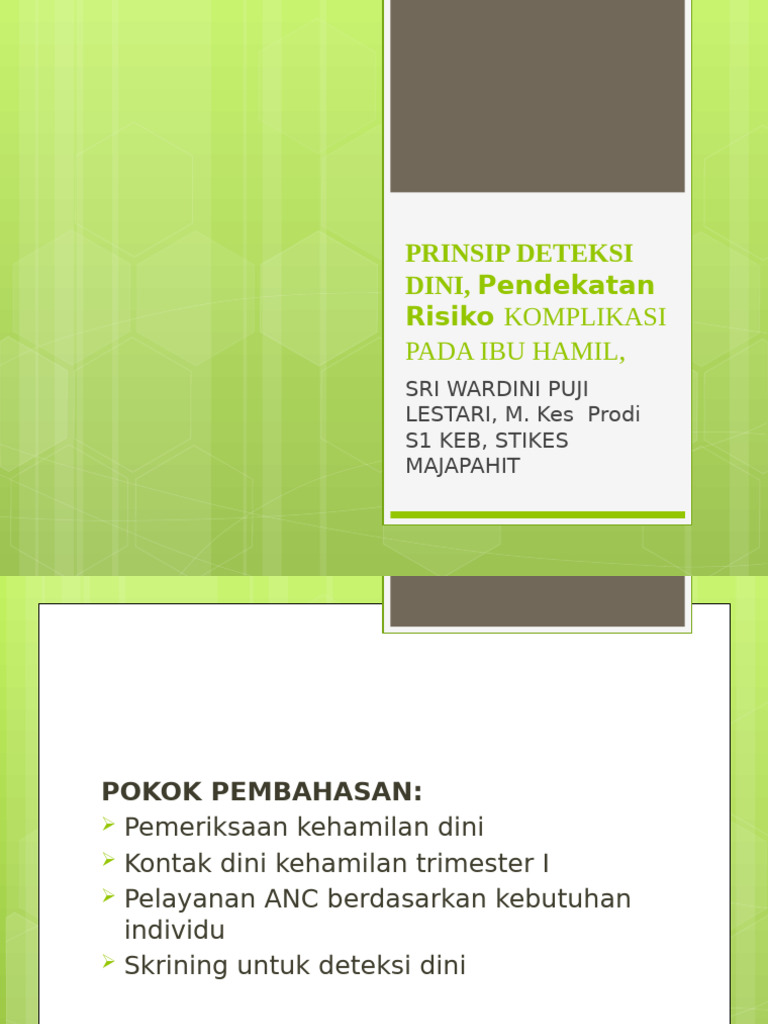 Deteksi Dini Komplikasi Kehamilan | PDF