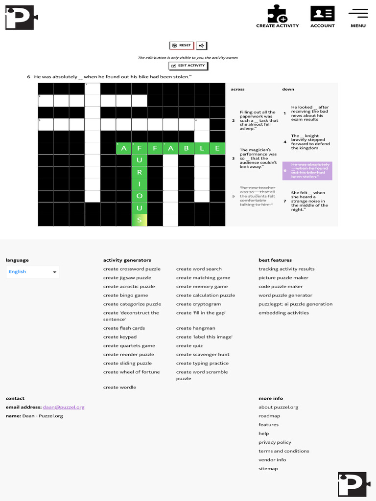 Puzzel.org Activity Creation Guide | PDF | Word Puzzles | Games Of ...