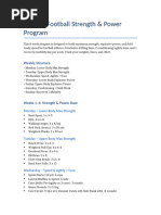 6-Week Football Strength & Plyometrics Plan | PDF | Physical Fitness ...