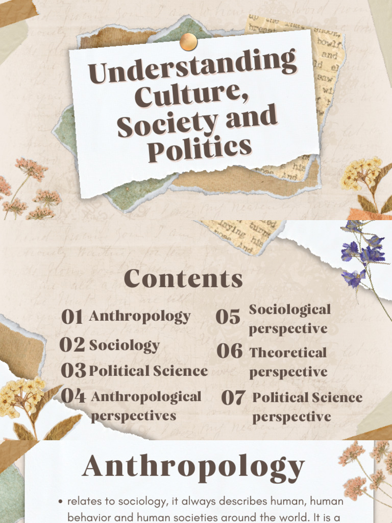Anthropology, Sociology, and Politics Explained | PDF | Sociology ...