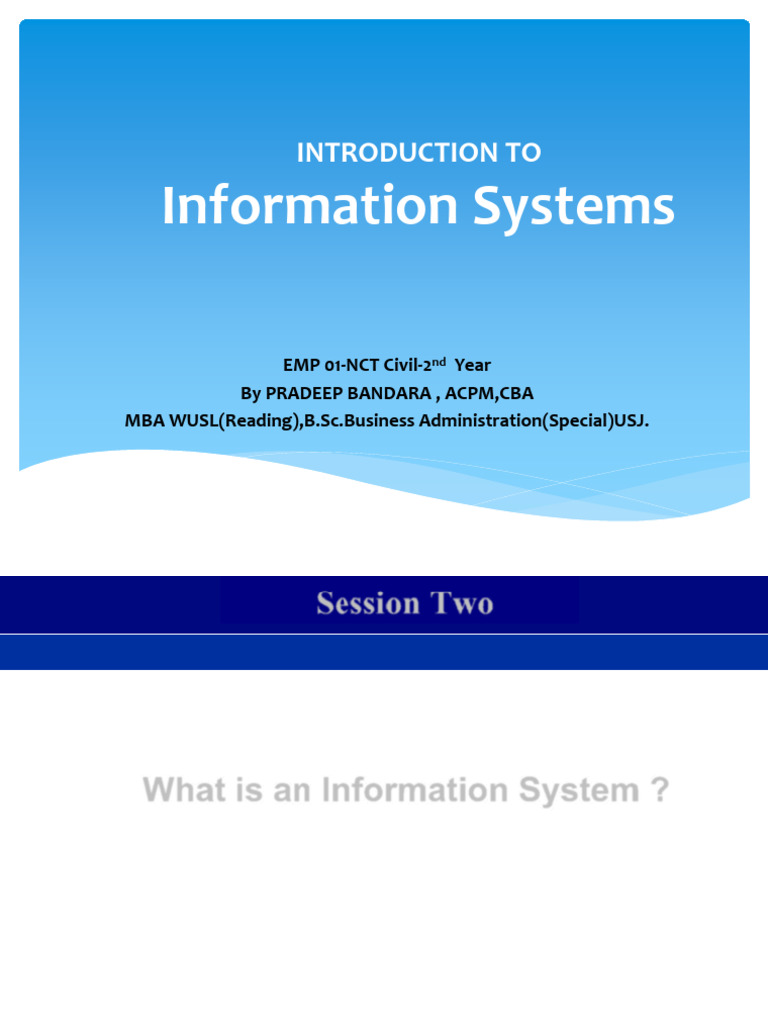 Introduction to Information Systems | PDF | Information System | System