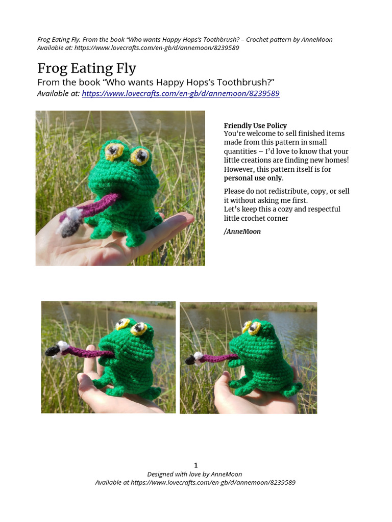 Frog Eating Fly: From The Book "Who Wants Happy Hops's Toothbrush ...