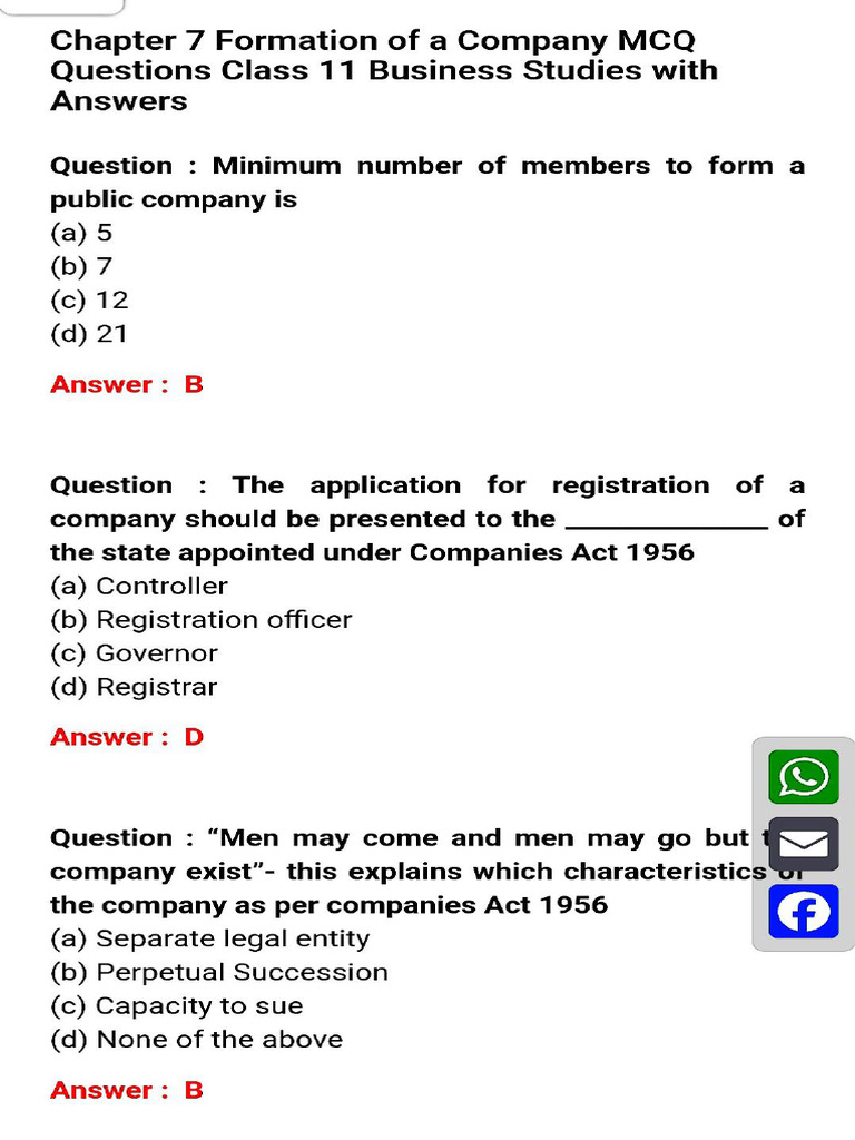 Class 11 BST Mcqs Ch-7 To Ch-11 | PDF
