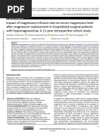 Approach To Magnesium Repletion in Adults With Hypomagnesemia ...