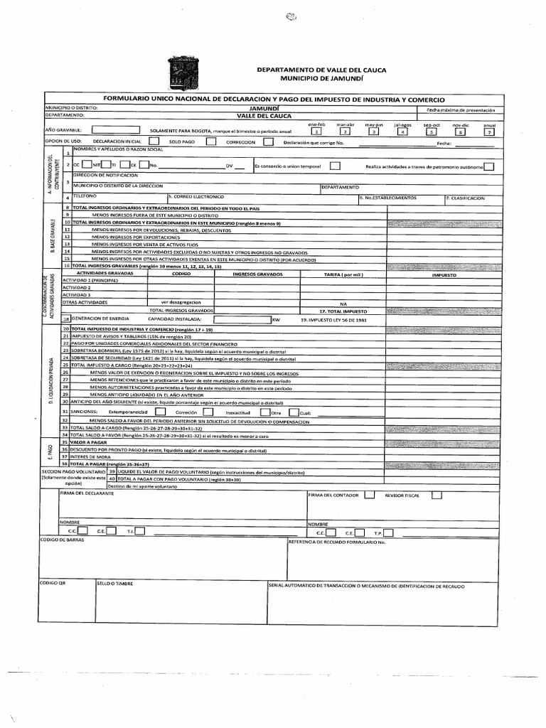 Formulario Ica Anual | PDF