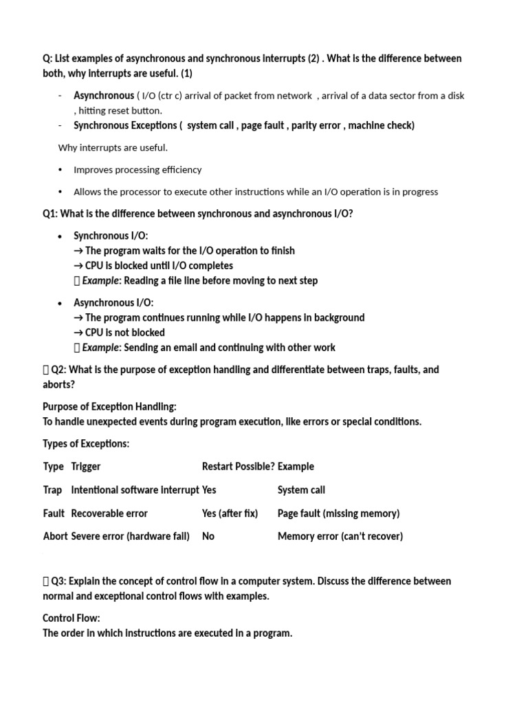Asynchronous And Interrupts Pdf Inputoutput Computer Hardware 2079