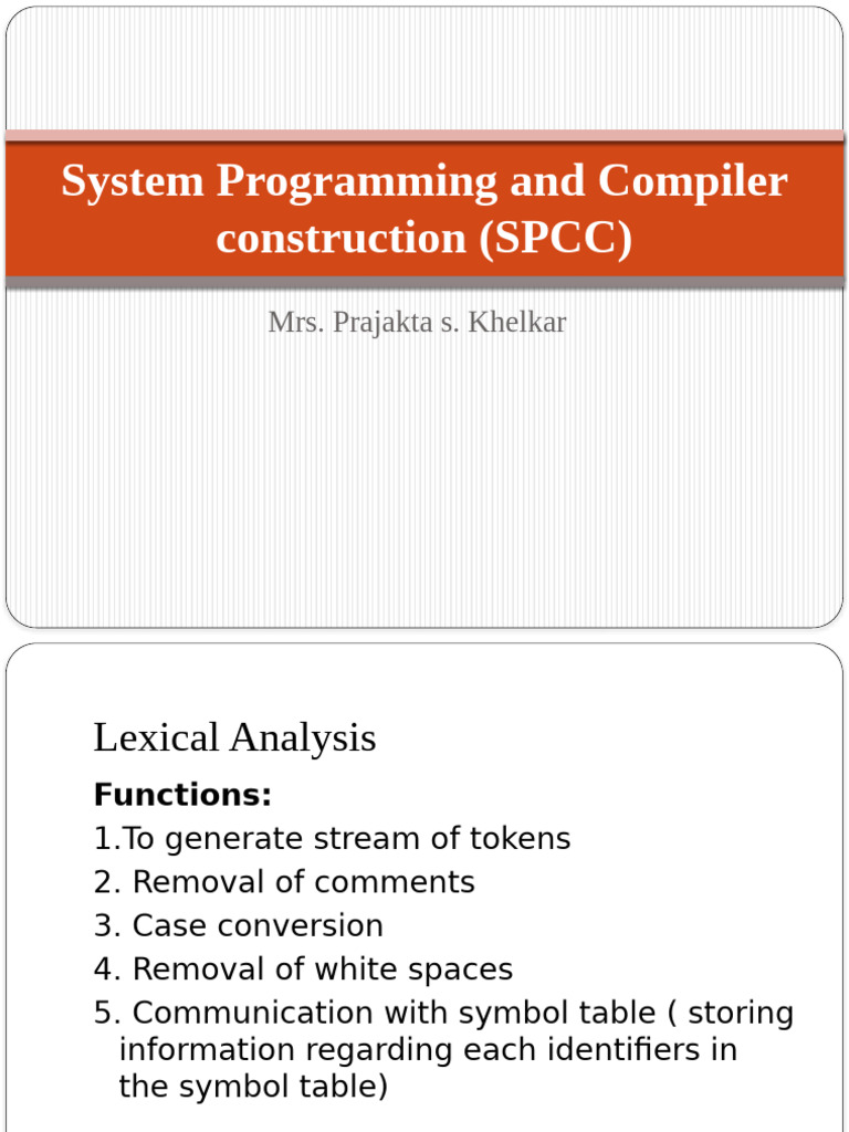 Module No. 5.1 - Analysis - Lexical Analysis | PDF | Automata Theory | Parsing