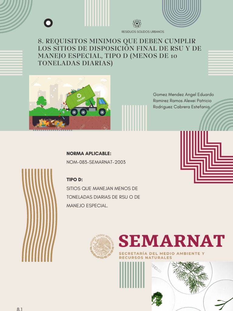 Presentación Norma 083 Semarnat 2003 | PDF