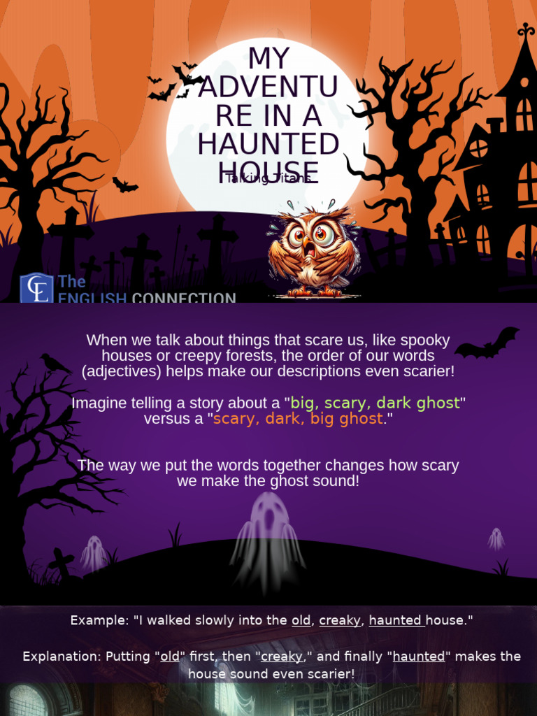 My Adventure in A Haunted House Haunted | PDF | Adjective | Linguistic ...