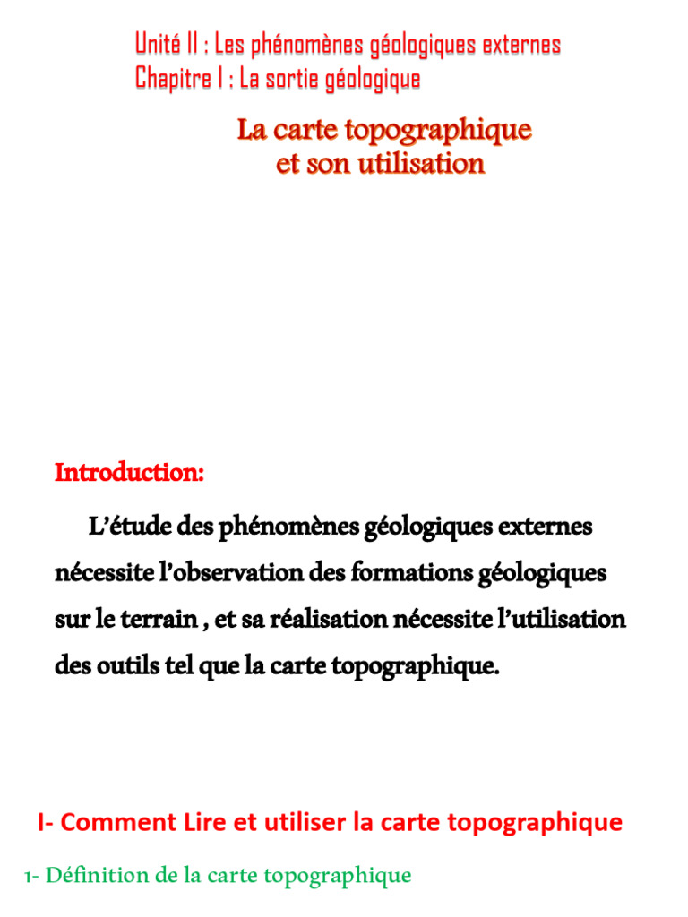 Comprendre la carte topographique | PDF