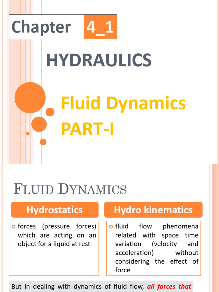 CH-4_Basics of Fluid Dynamics (CEng2161) | PDF | Fluid Dynamics | Force