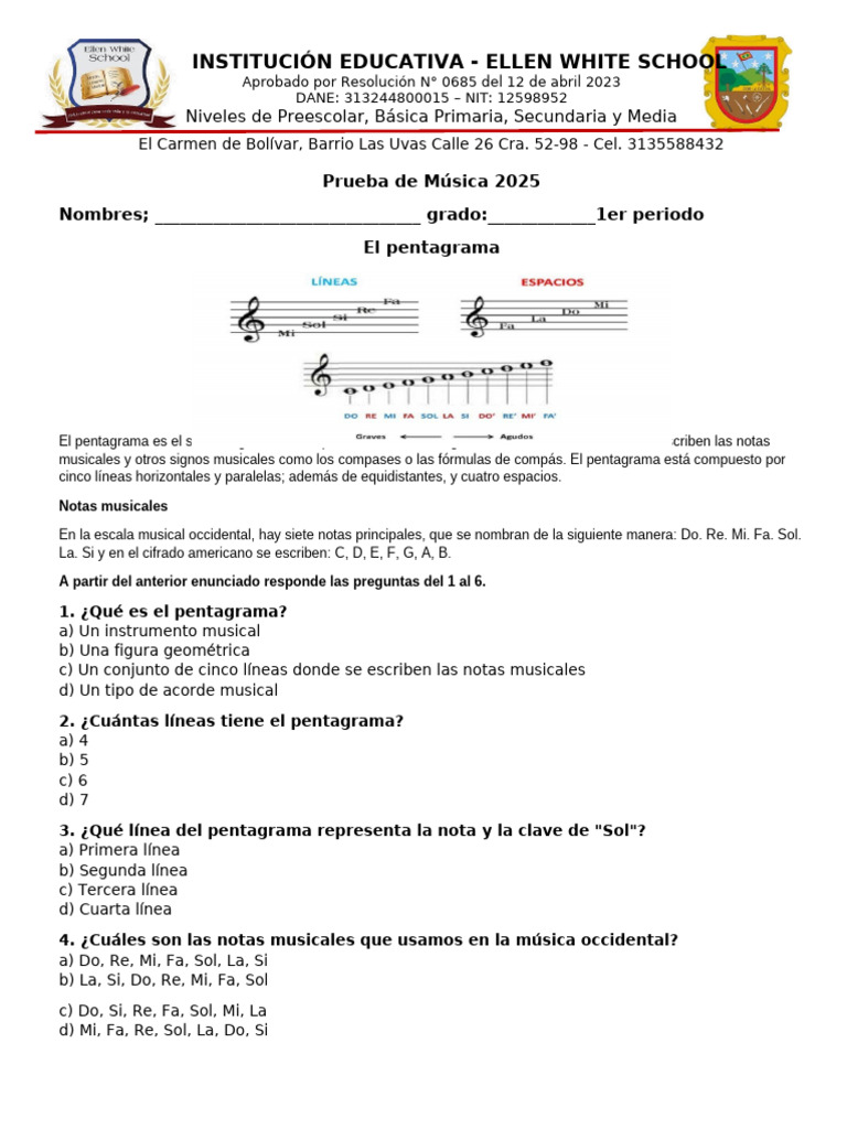Membrete | PDF | Flauta | Clave