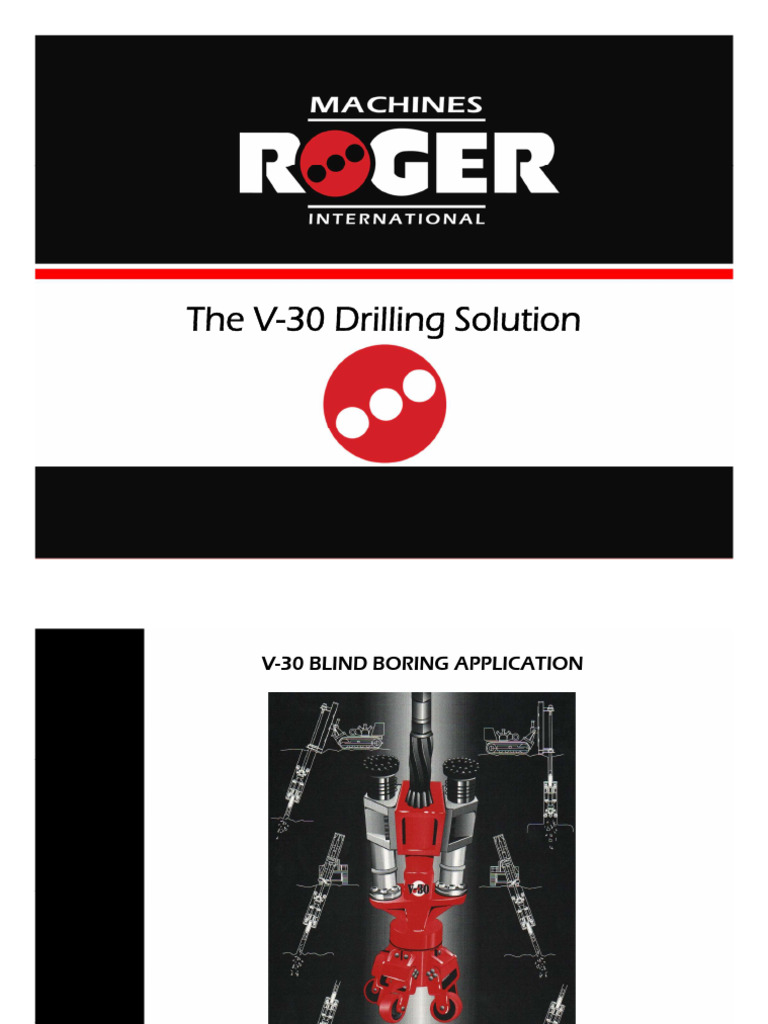V-30 Blind Boring Drilling Solutions | PDF | Drill | Drilling