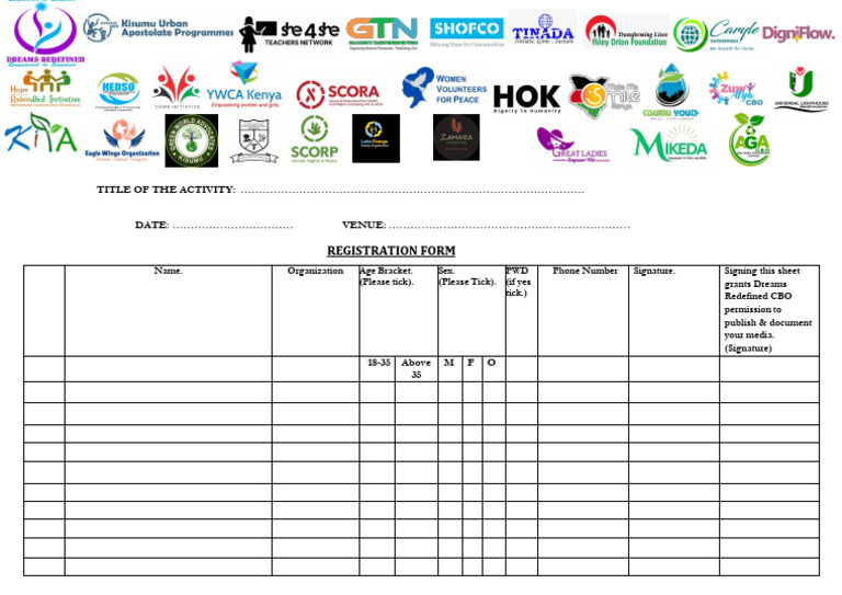 Dream CBO ATTENDANCE LIST | PDF
