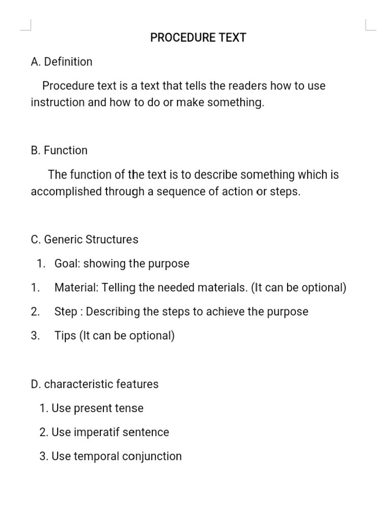 Procedure Text | PDF