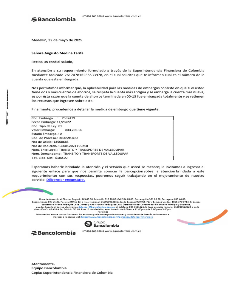 Cuenta Embargada | PDF