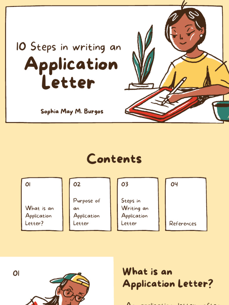 Writing An Application Letter Sophia Burgos | PDF | Human Communication
