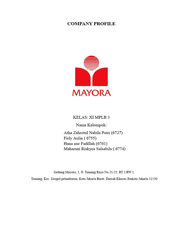 Proposal PT Mayora Indah TBK | PDF